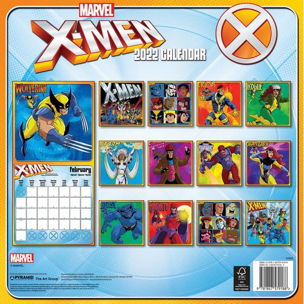 X-Men Calendar 2022 Marvel Comics